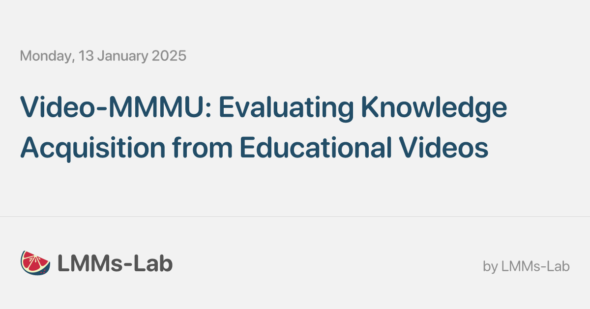 Video-MMMU • LMMs-Lab